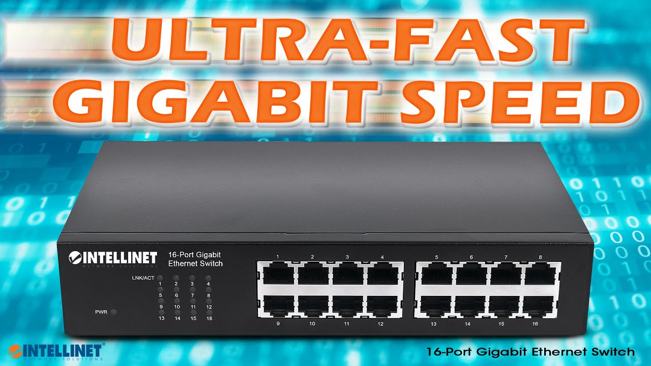 16-Port Gigabit Ethernet Switch - YouTube