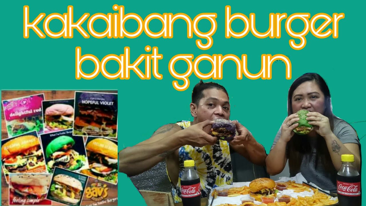 Colorful burger ka bahag mukbang - YouTube