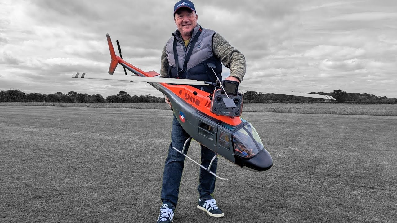 Vario 800 size Jet Ranger converted to electric. - YouTube