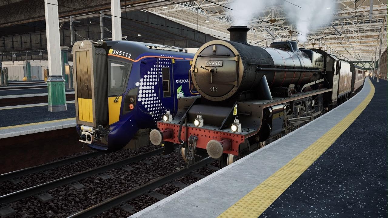 Train Sim World 4 Stanier LMS 6P Jubilee Edinburgh Waverley - Glasgow ...