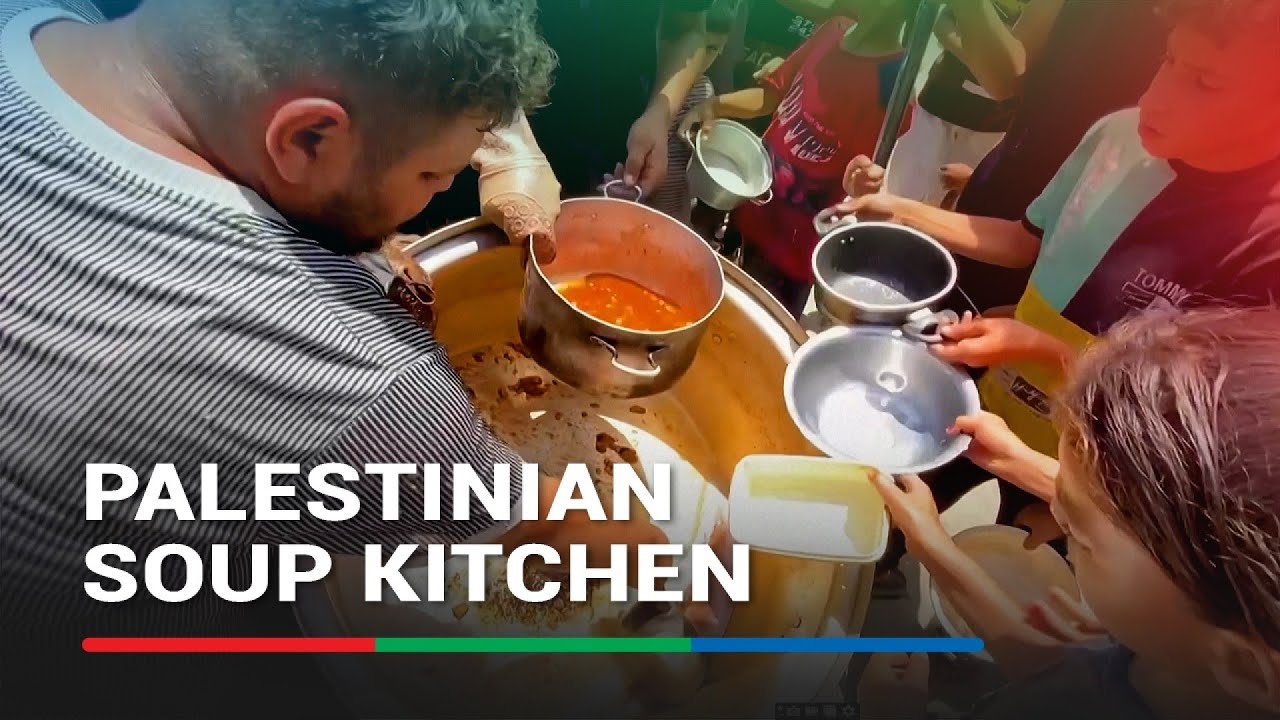 Soup kitchen provides food for displaced as Israel military operation ...
