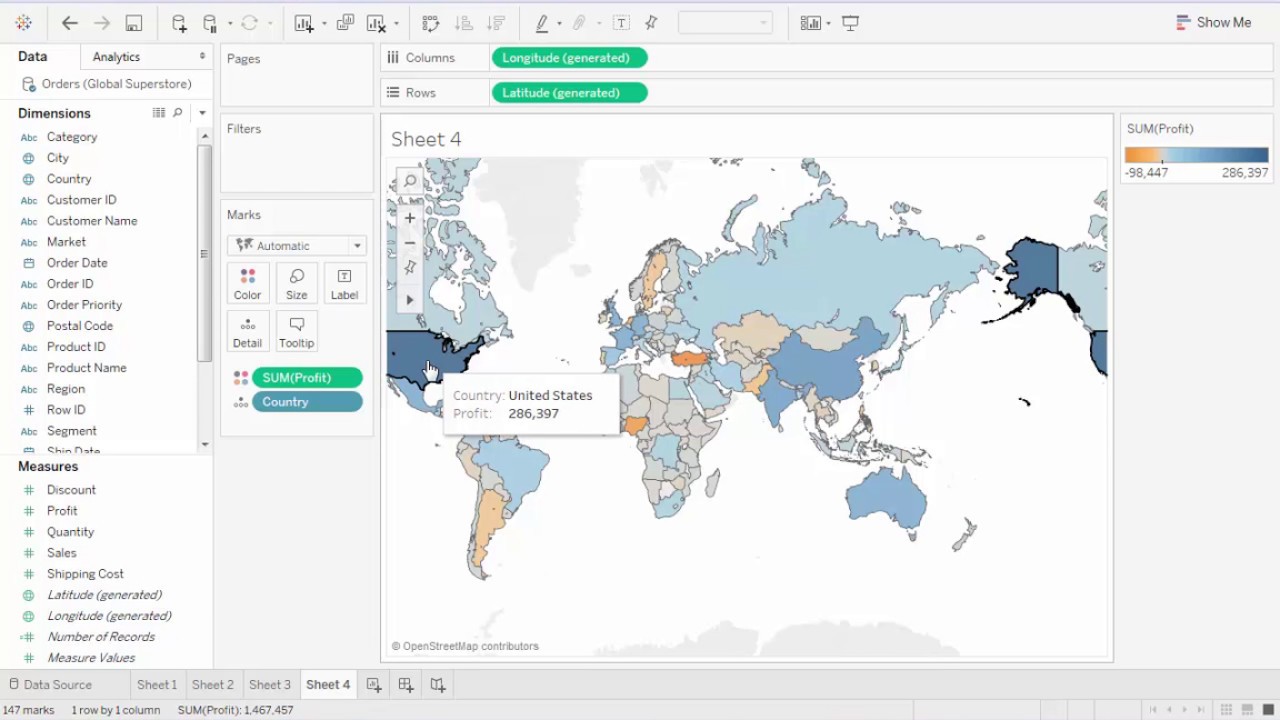 Tableau 4 Discrete & Continuous Data - YouTube