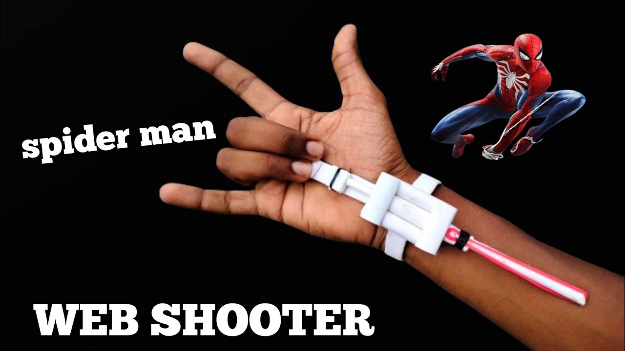 how to make paper WEB SHOOTER || spider man web shooter || how to make ...