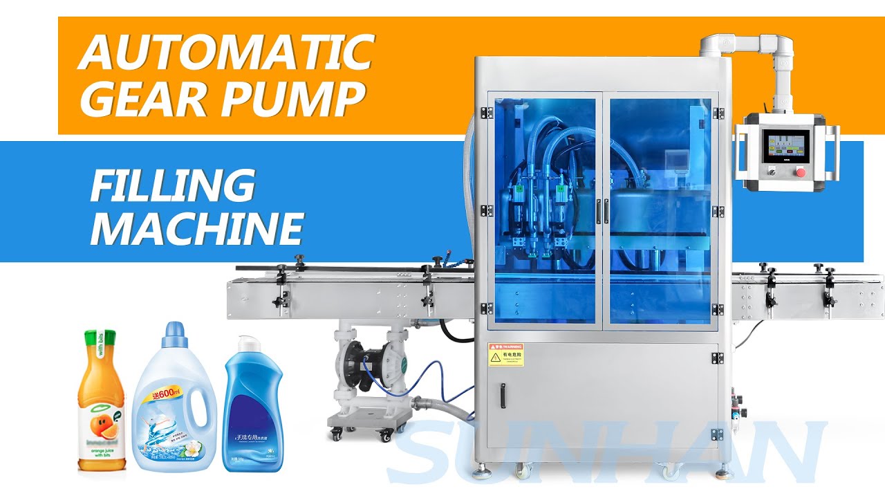 Fill Liquid & Laundry Detergent into Large Small Bottles by Automatic ...