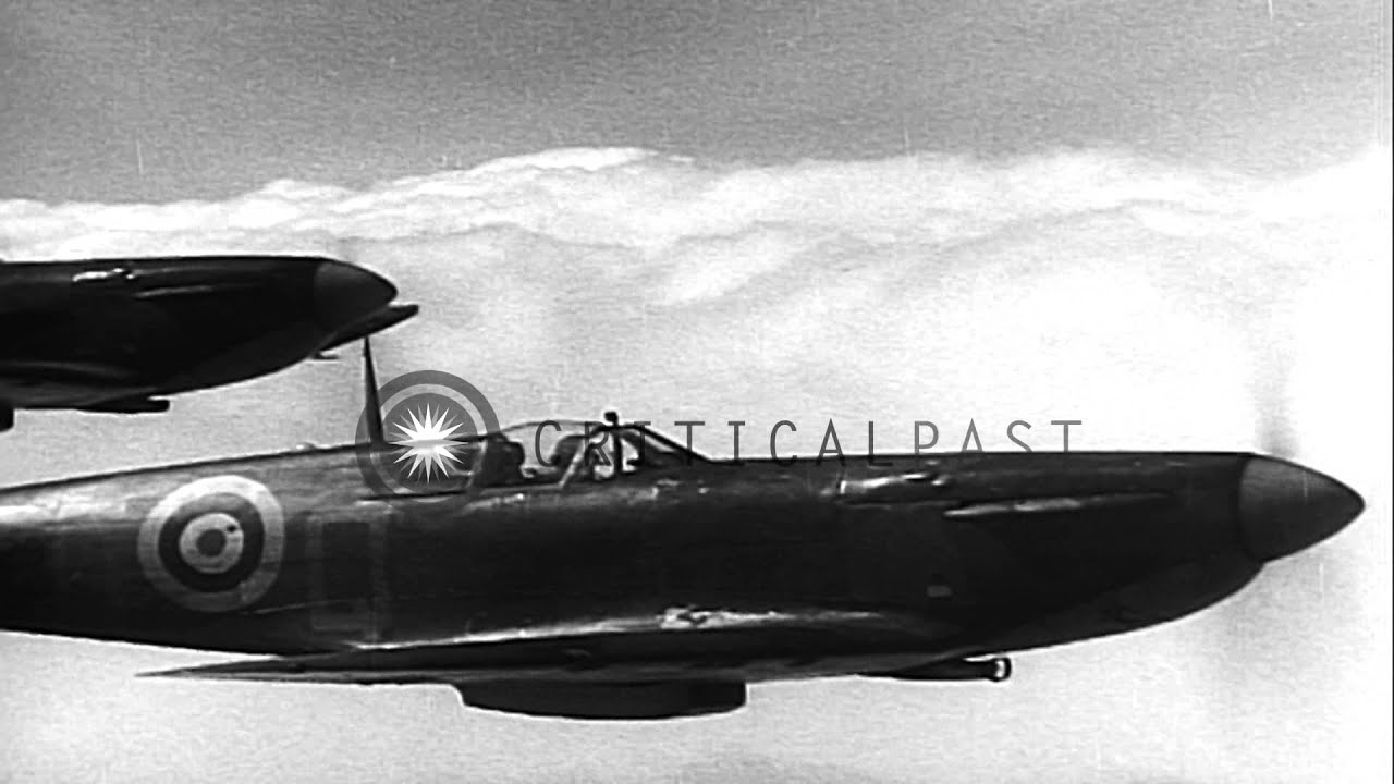Exterior features of structure of British fighter aircraft Spitfire HD ...
