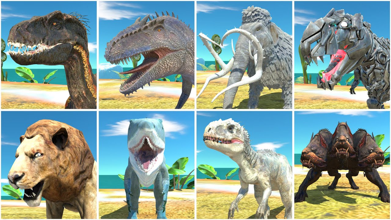 All Dinosaurs and Animals Mod Battle - Animal Revolt Battle Simulator ...