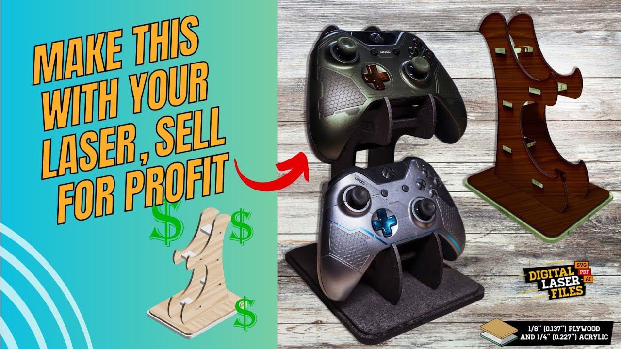 Gaming Controller Stand (Laser Cut) - YouTube