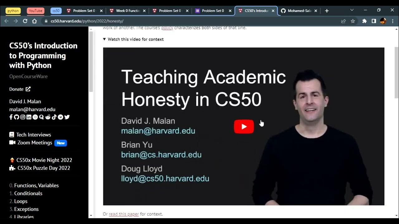 Cs50p Setup Youtube