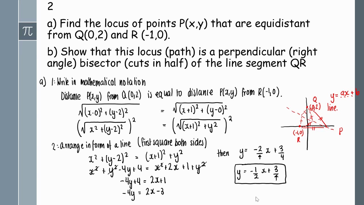 15B Locus of Points (lines, circles) - YouTube