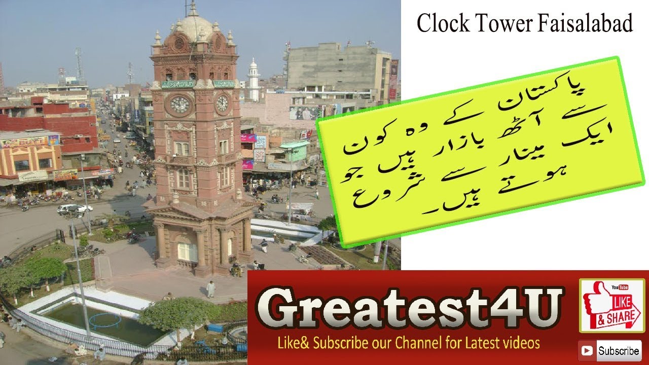 Faisalabad City: Ghanta Ghar,Clock Tower,Virtual Tour,Pakistan ...