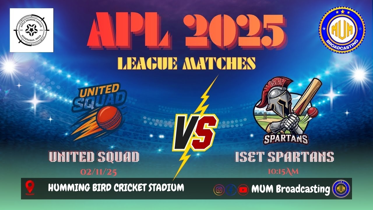 APL 2025 || UNITED SQUAD vs IS&T SPARTANS || - YouTube
