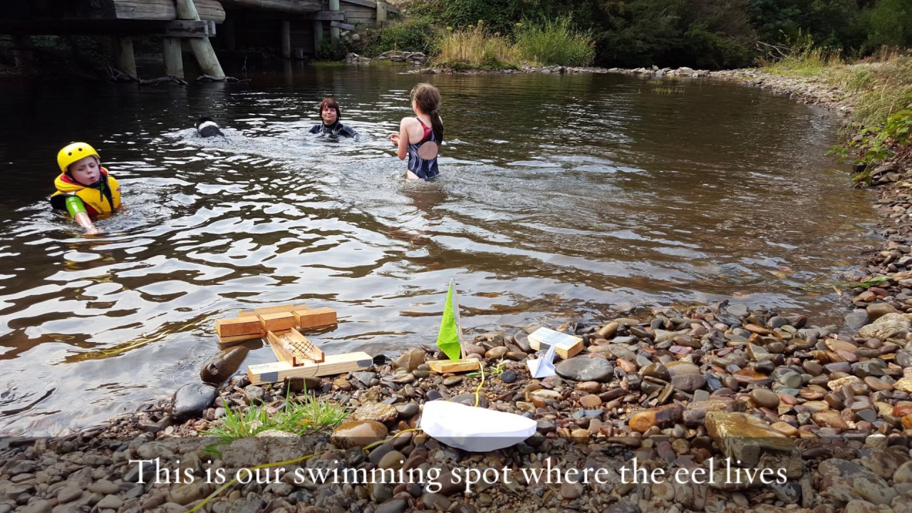 The river at the farm - YouTube