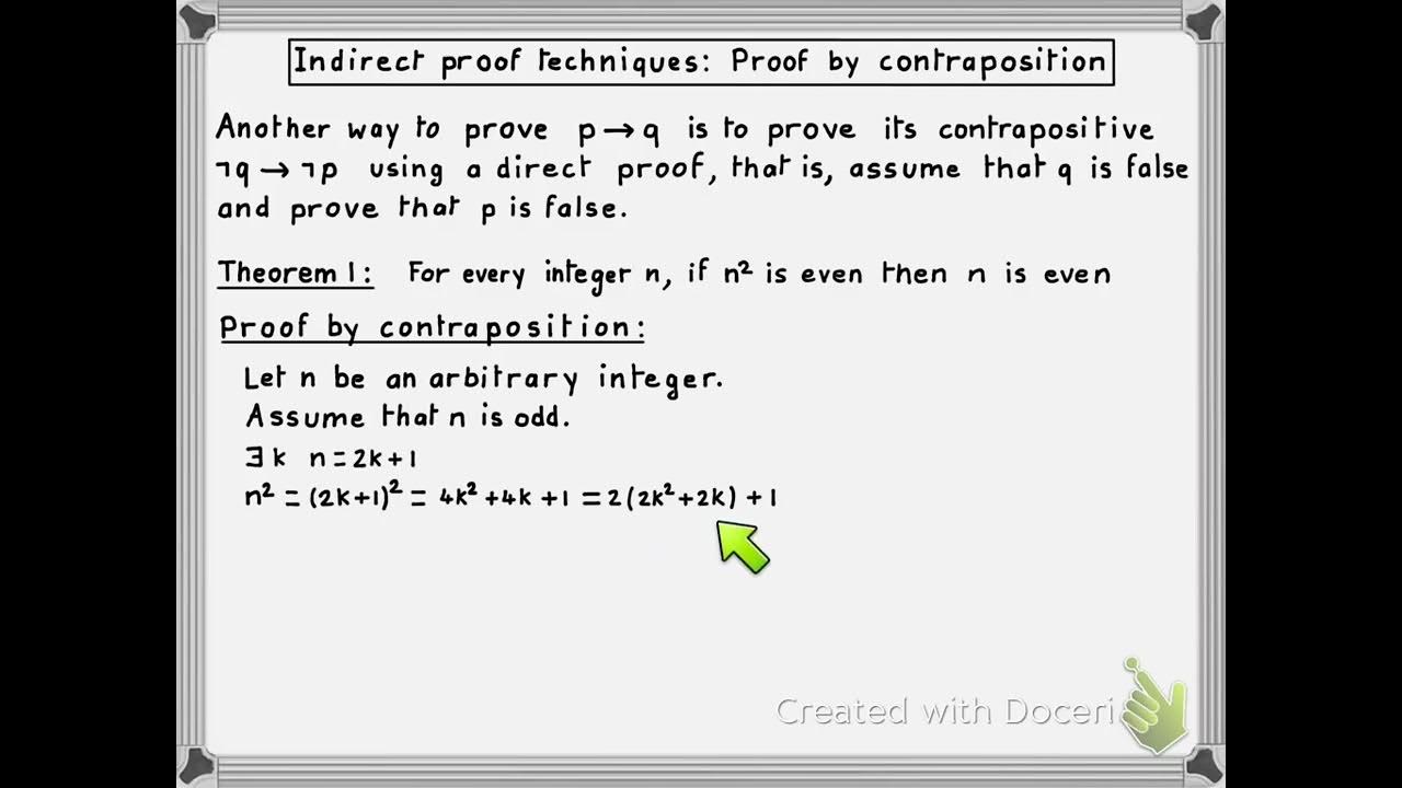 Discrete Structures [Lecture 11 / Segment 2] - Intro to proofs - Part 9/17 - YouTube