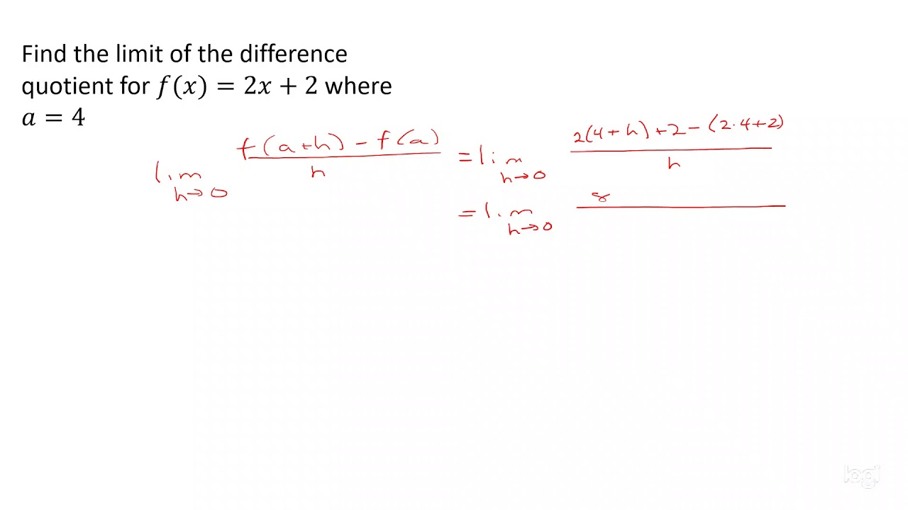 Difference Quotient Difference Quotient