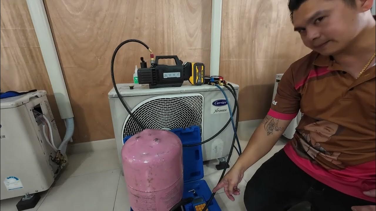 การเติมน้ำยา R410a - YouTube