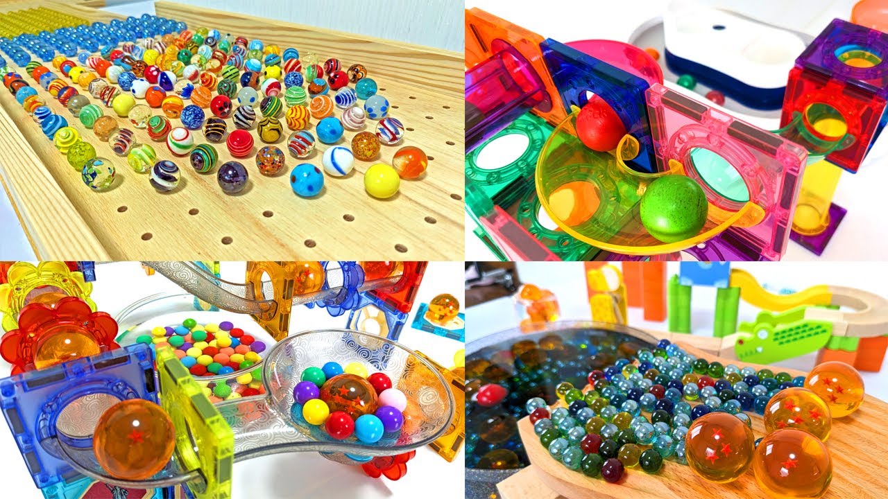 Water Marble Run Long Video ☆ Somen Slider x Rain Gutter x Kumikumi ...