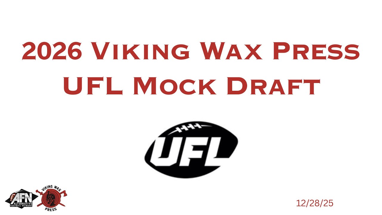 2026 UFL Mock Draft - YouTube