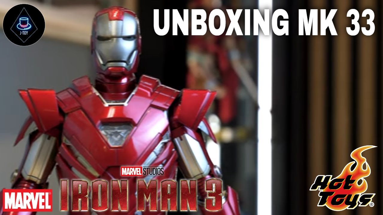 Hot toys ( Iron Man 3 ) Mark 33 SILVER CENTURION scale: 1/6﻿ Unboxing ...