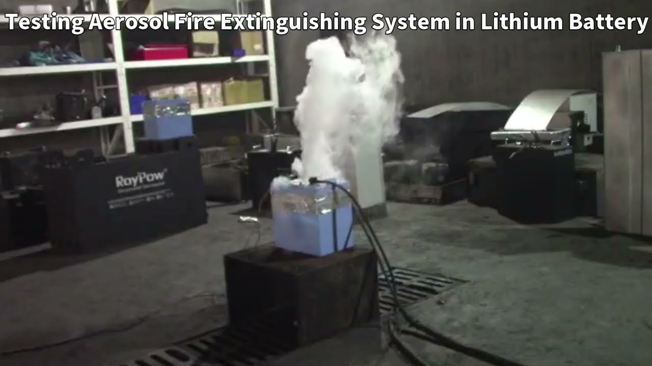 Testing Aerosol Fire Extinguishing System in Lithium Battery - YouTube