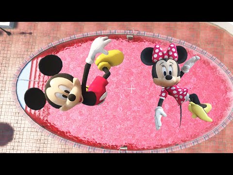 GTA 5 Mickey Mouse vs Minnie Mouse Water Ragdolls & Fails Ep.64 ...