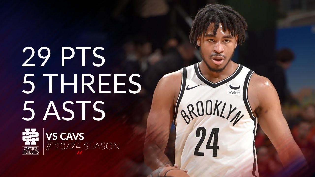 Cam Thomas 29 pts 5 threes 5 asts vs Cavs 23/24 season - YouTube