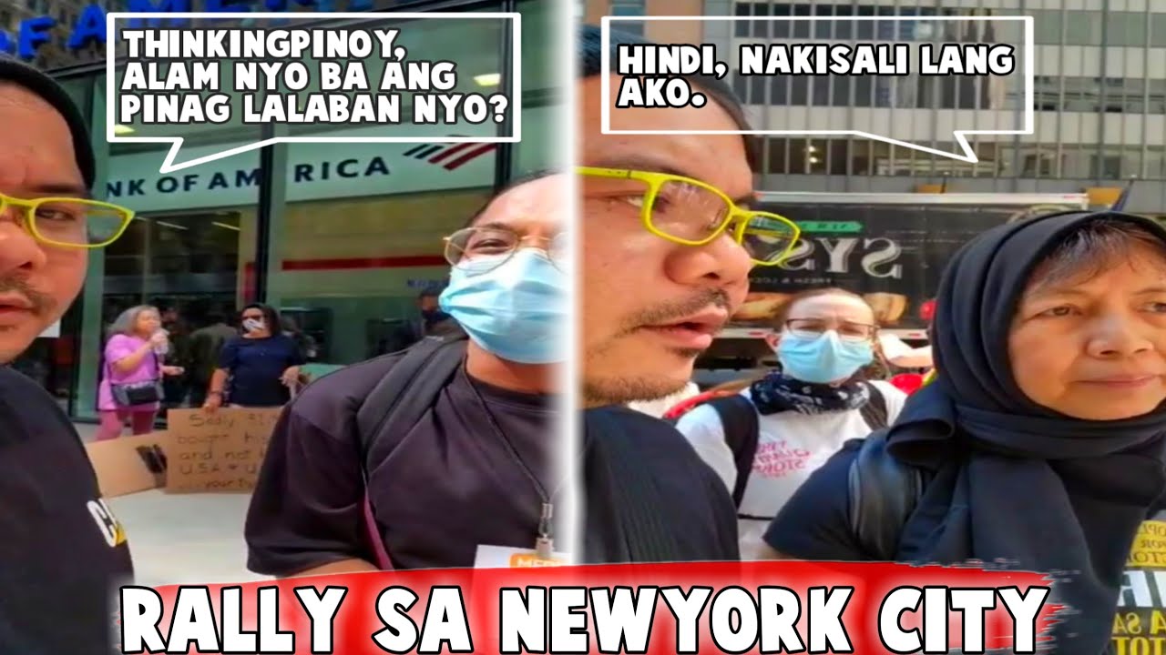 NAGULAT SI THINKINGPINOY SA RALIHISTA SA NEWYORK LABAN KAY PBBM ...