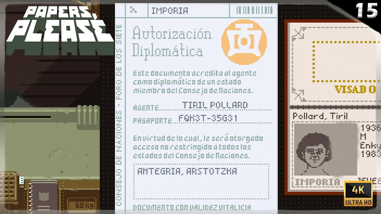 PERMISO DIPLOMATICO | Papers Please Gameplay Argentina | #15 - YouTube