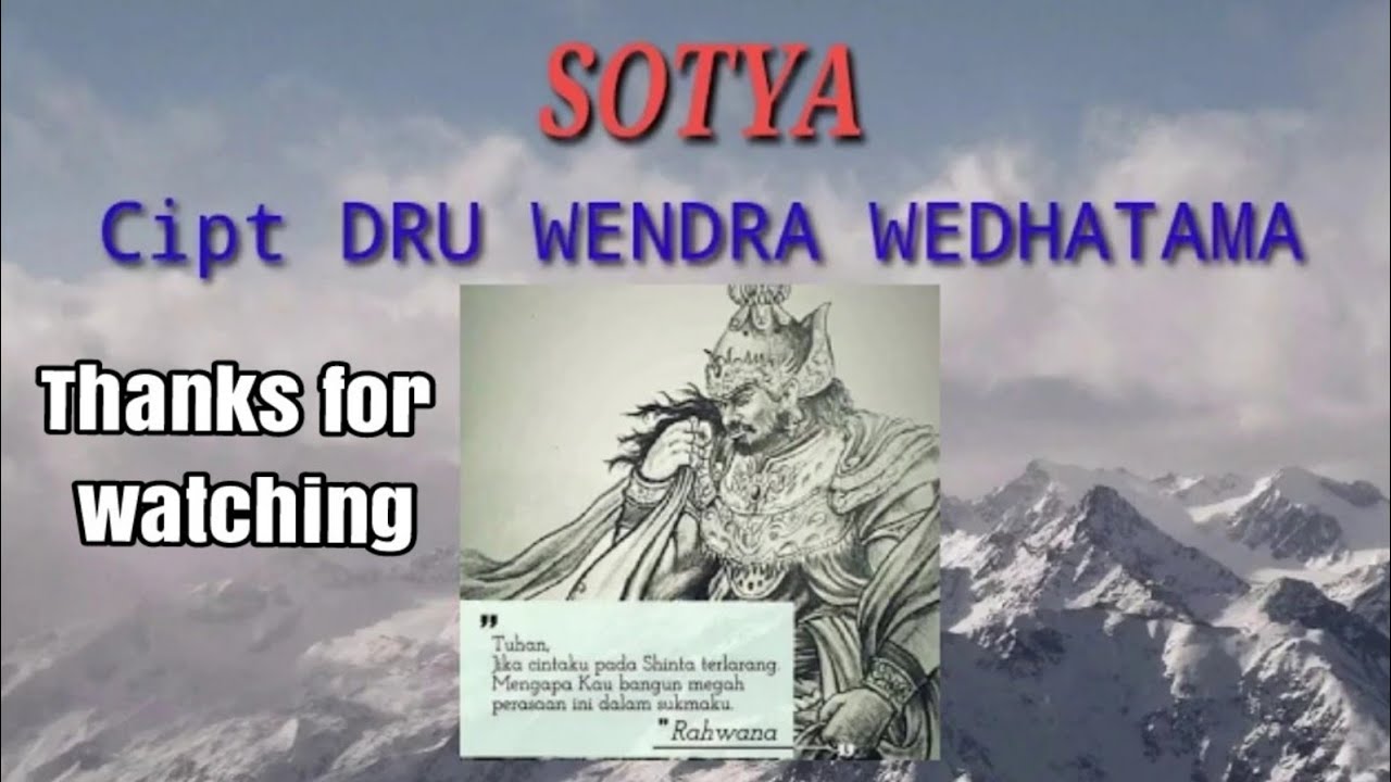DRU WENDRA WEDHATAMA - SOTYA [Terbaru] - YouTube