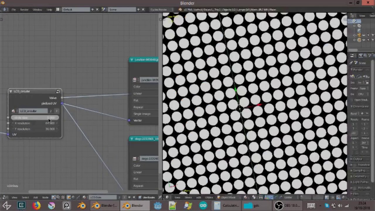 Circular LCD effect (Blender cycles nodes) - YouTube