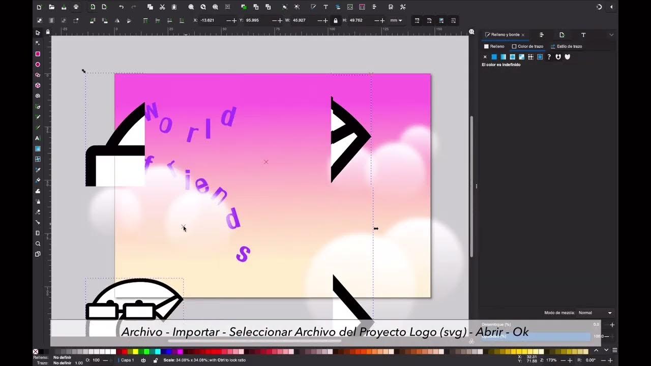 Inkscape lesson 4. postcard making - YouTube
