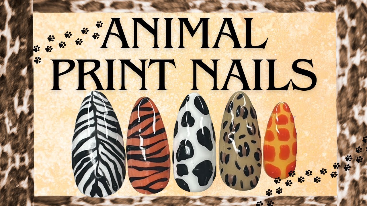 Animal Print- Fall Nails 💅🏾| 2024 🐅🐆🦓🐄🦒 - YouTube
