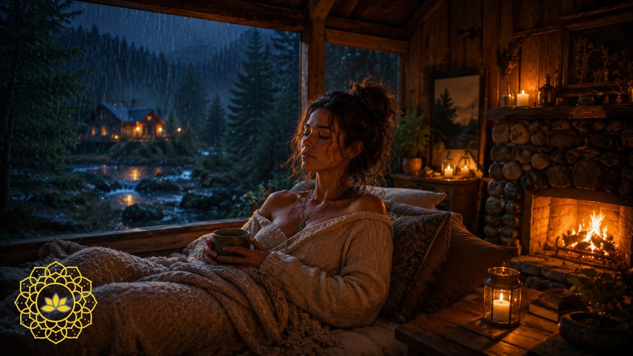 Music For Quality Sleep * Fireplace Ambiance * Fire sounds * Relaxing ...
