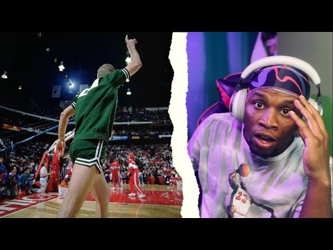 Back to Back Larry Bird 3 Point Contest "HE'S NOT HUMAN!!!" - YouTube