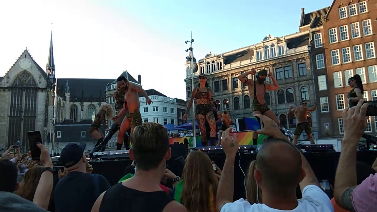 Street Party Dam Square Amsterdam - YouTube