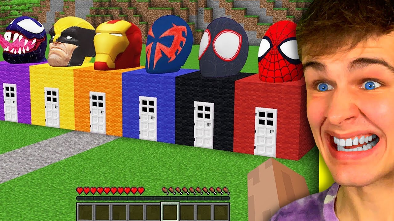 Takto VYPADAJÍ DOMY SUPERHRDINŮ v Minecraftu! - YouTube
