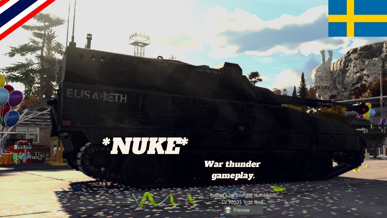 *NUKE* Sweden line up tanks (BR10.0) in war thunder - YouTube