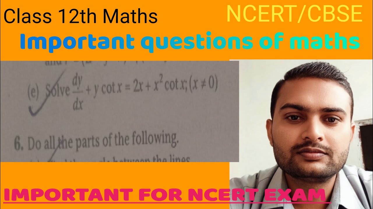 class 12th maths important questions for NCERT upboard/important ...