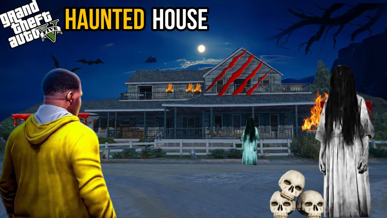 Franklin Went Inside The Scary Ghost Haunted House In GTA 5 | SHINCHAN ...