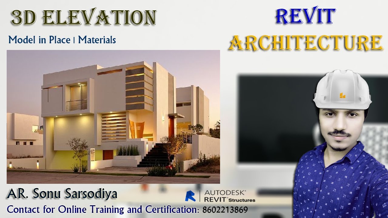 Building elevation in Revit Architecture | 3D Elevation in Revit ...