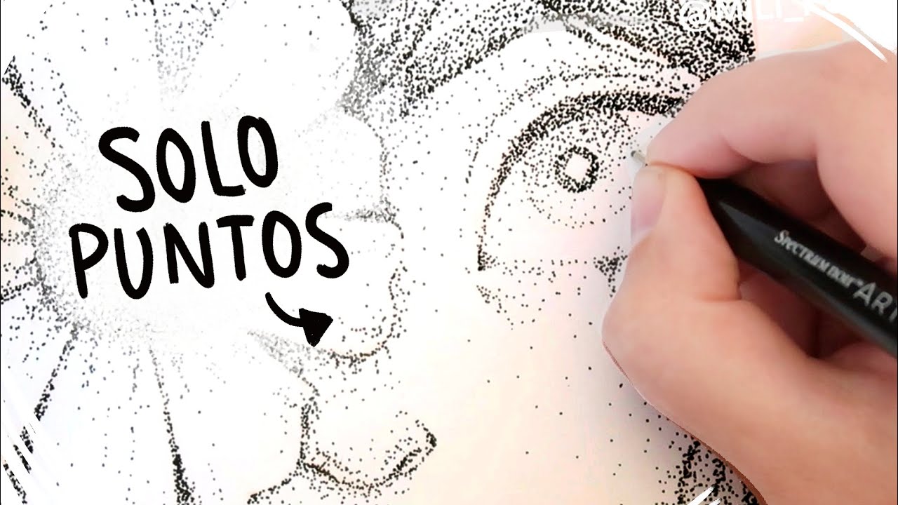 ★DIBUJO SOLO CON PUNTOS #PUNTILLISMOCHALLENGE | MILI KOEY - YouTube