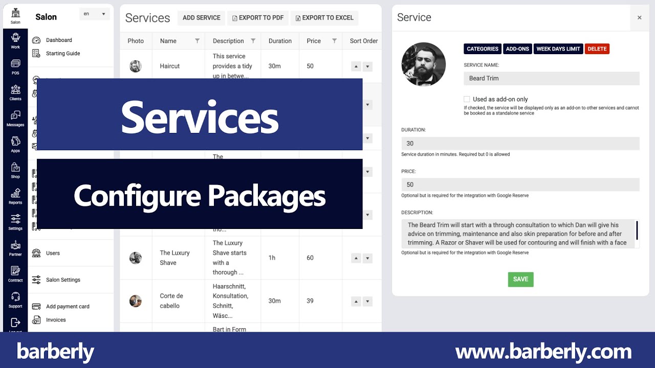 Configure Service Packages - YouTube