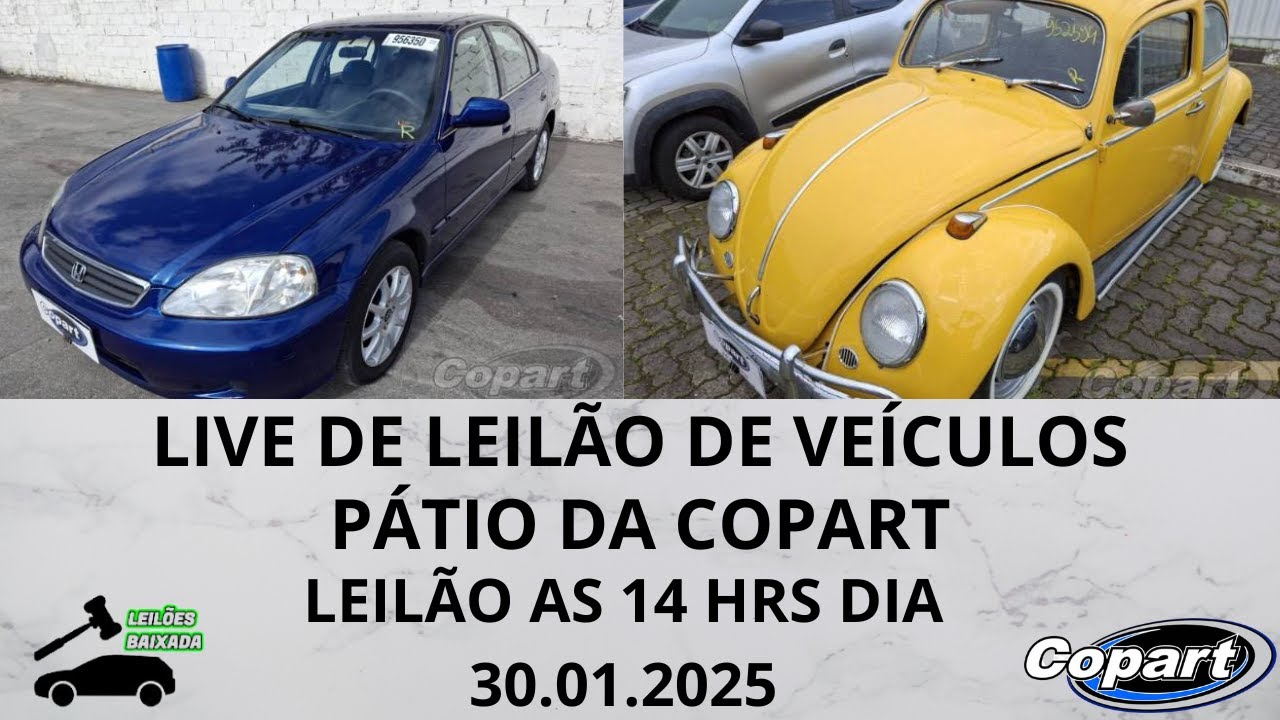 LIVE DE LEILÃO DE VEÍCULOS NA COPART 30.01.2025 - YouTube