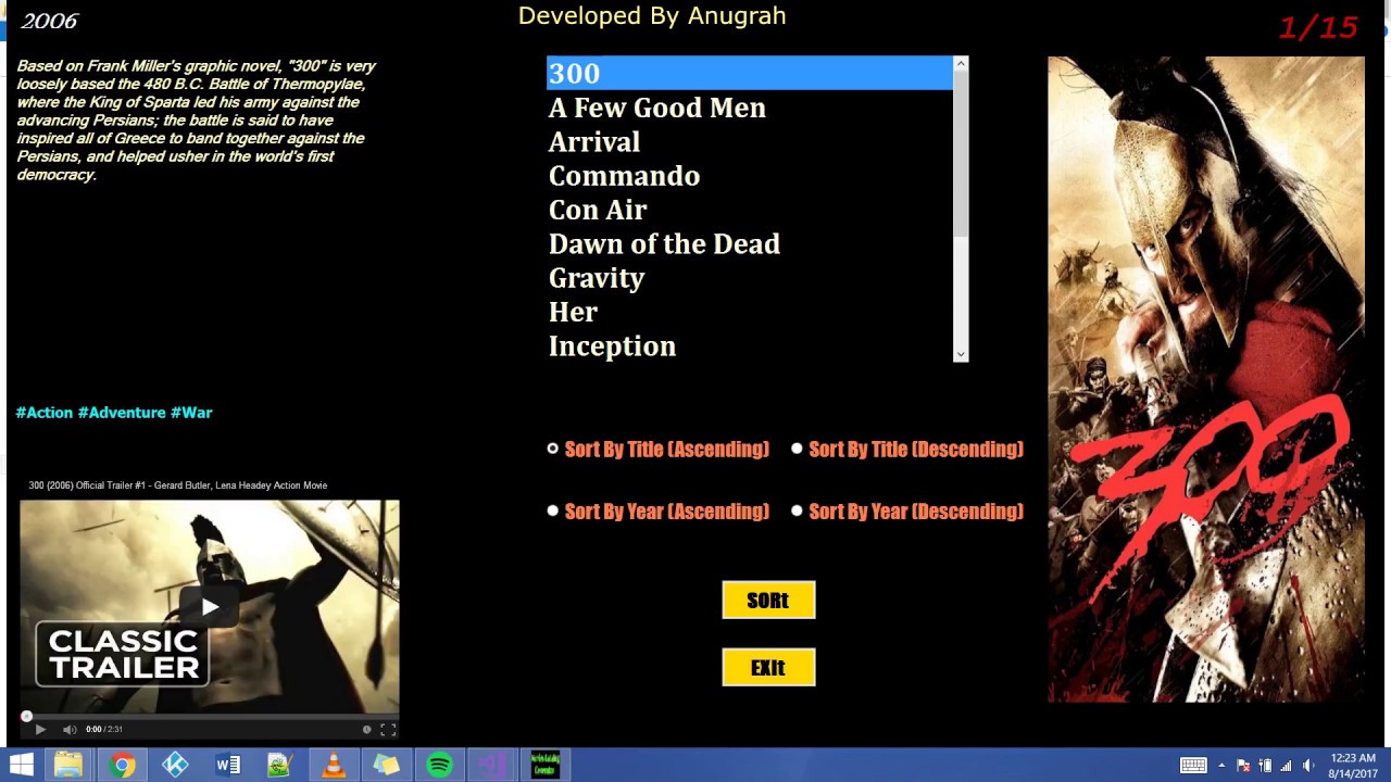 Movie Catalog Generator - YouTube