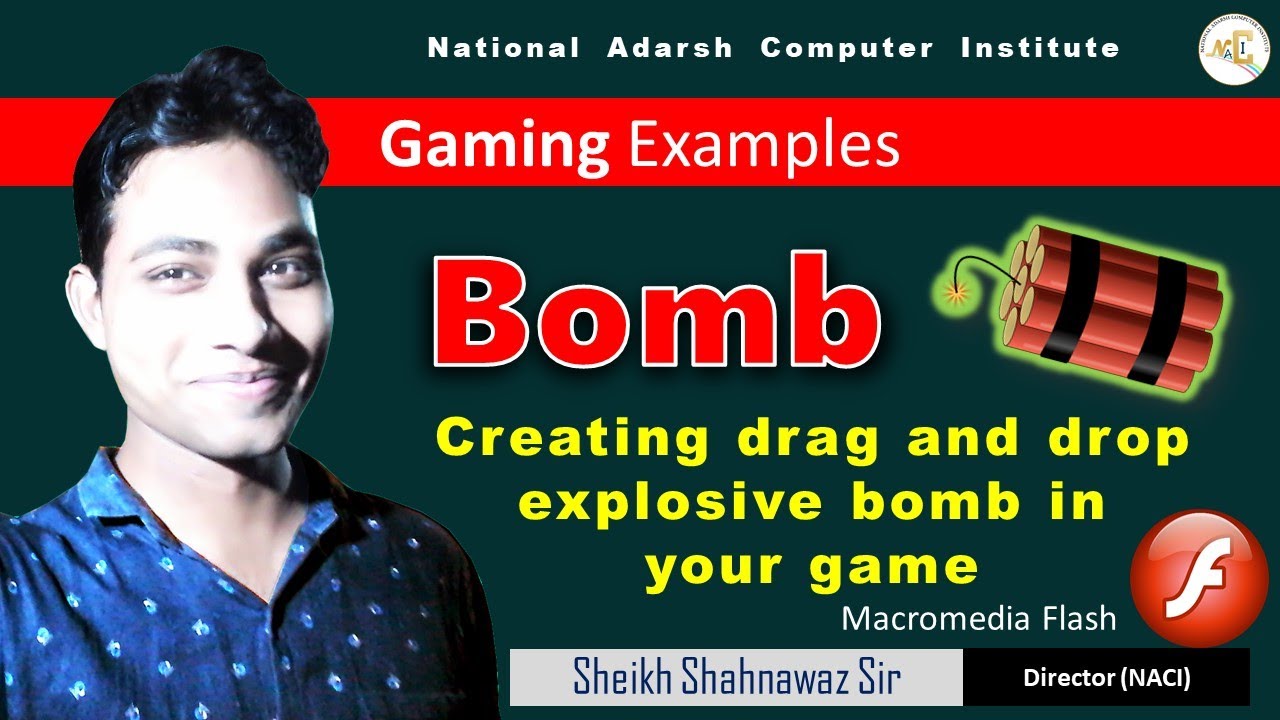 Creating drag and drop explosive bomb in #macromedia #flash - YouTube