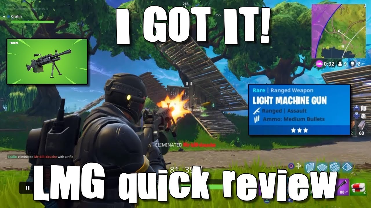I Got the LMG! (Quick Test) FORTNITE - YouTube