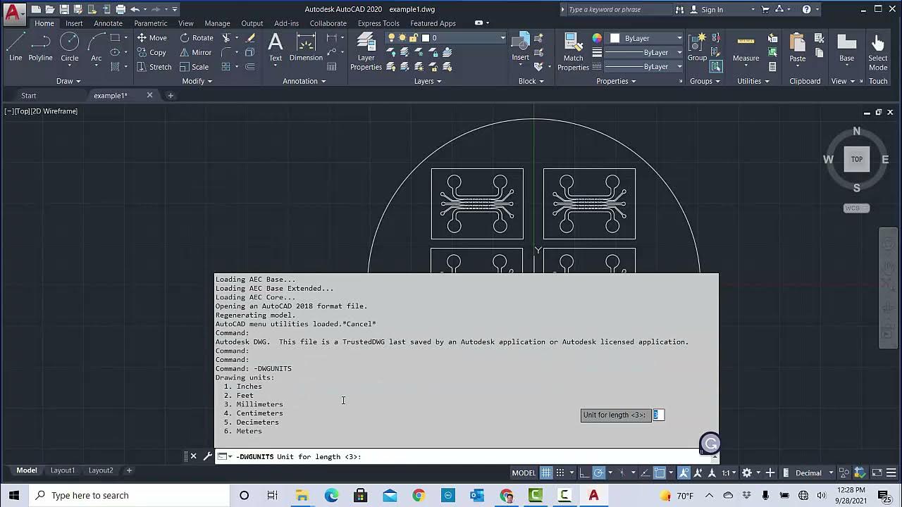 Units in AutoCAD 2020, how to change units for importing to Inventor ...