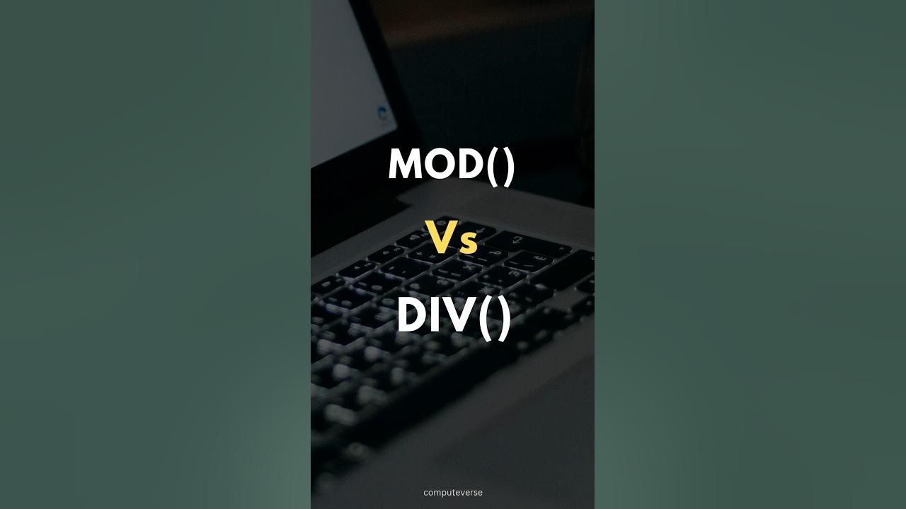SQL MOD() Vs. DIV() ️ - YouTube