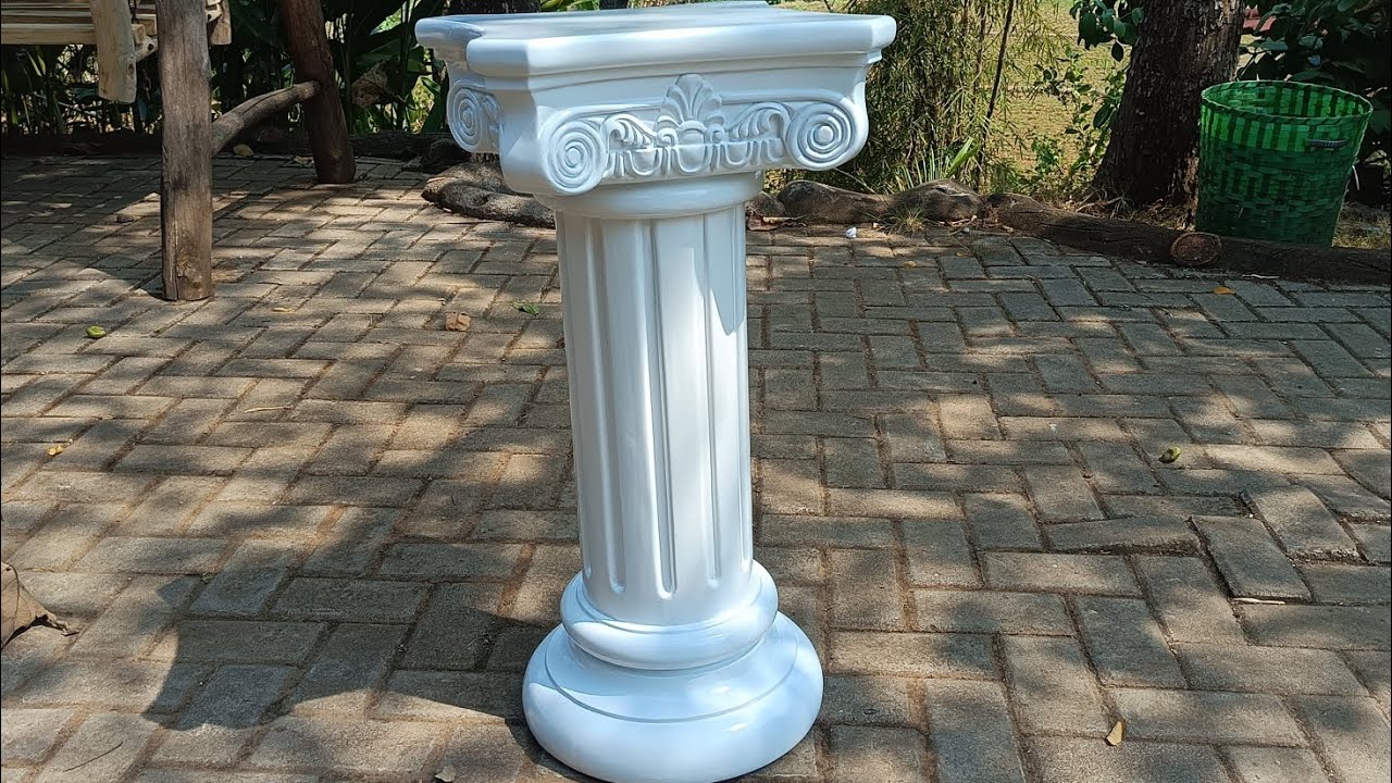 PILAR PEDESTAL MEJA HIAS STUDIO UKIR KAYU MAHONI - YouTube