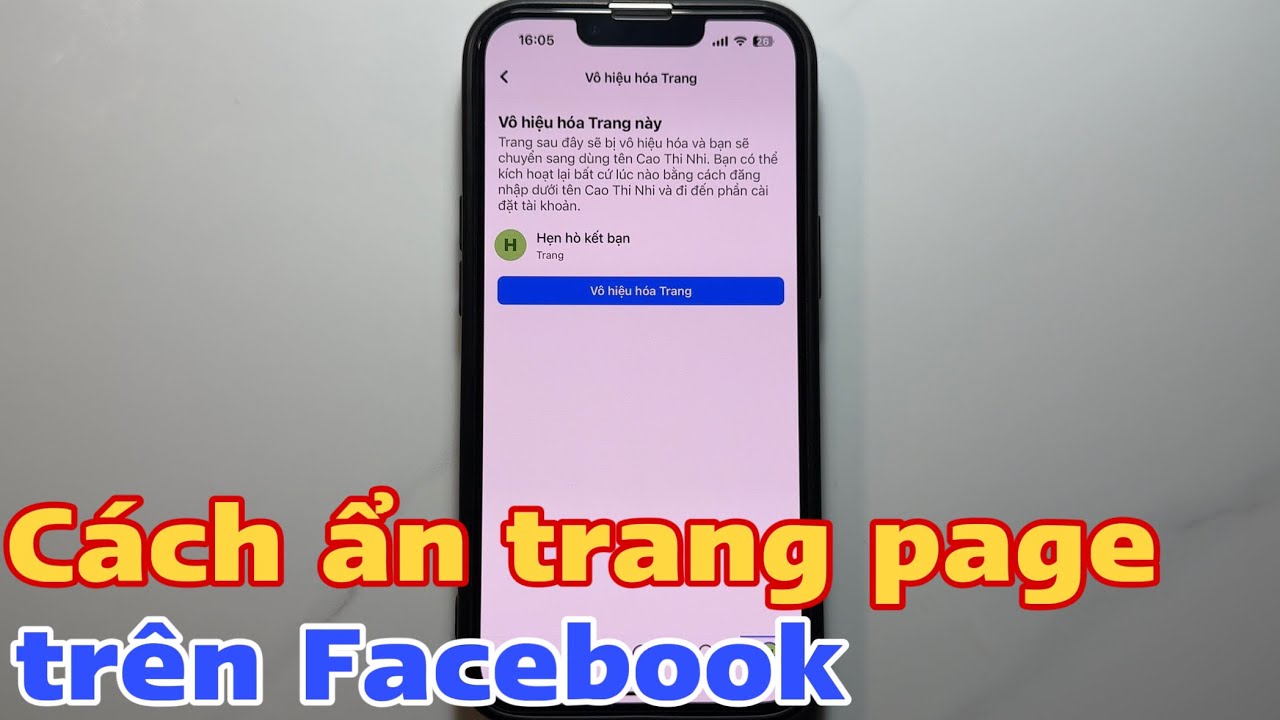 Cách ẩn trang page trên Facebook - YouTube