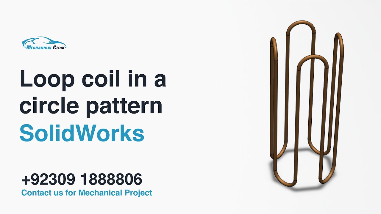 Loop Coil in a Circle Pattern | #solidworks - YouTube